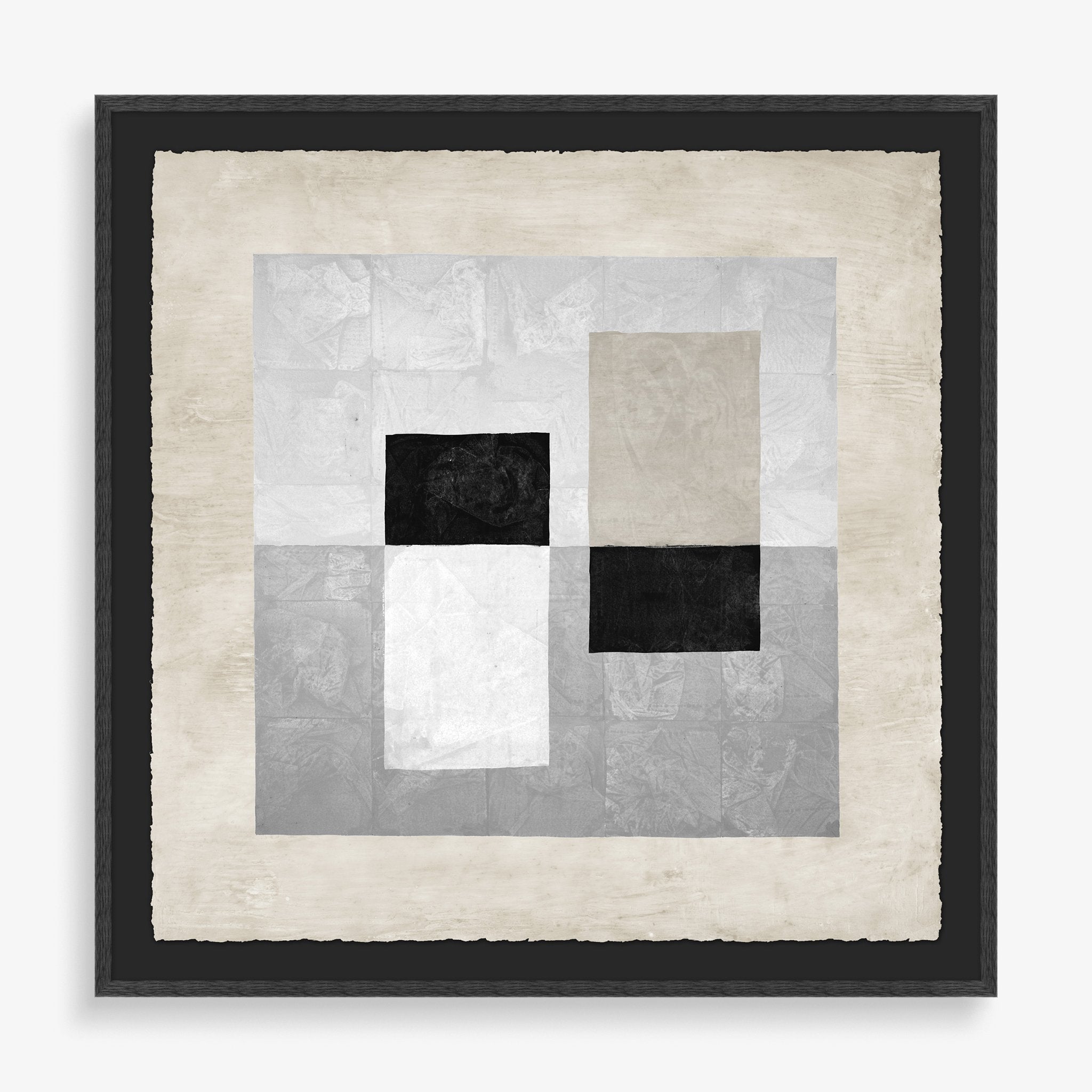 Negative Blocks 2 - large grey, white, and black abstract wall art ...
